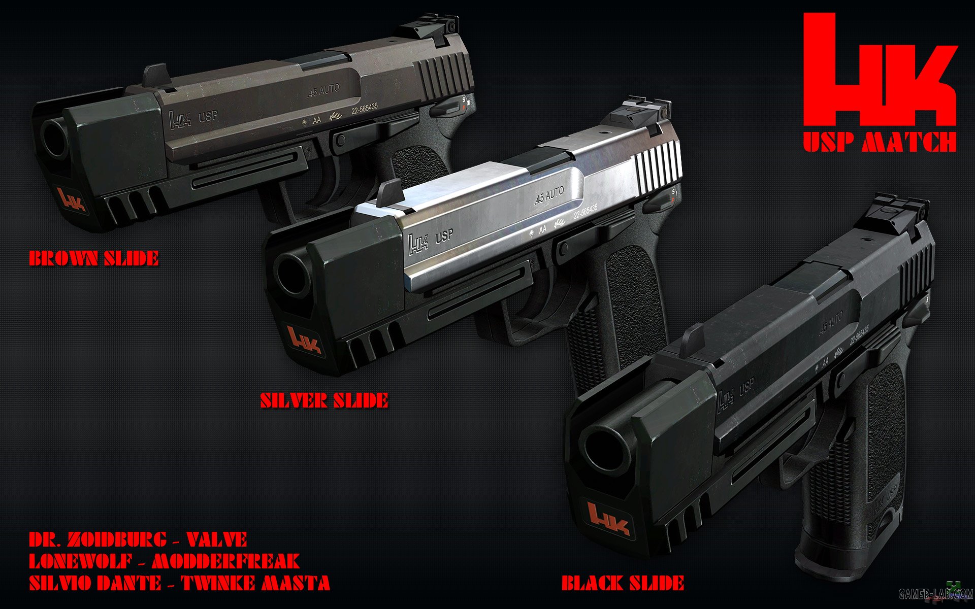 silvio-twinke HK USP Match - Pistol - Half-Life 2 - Weapon models ...
