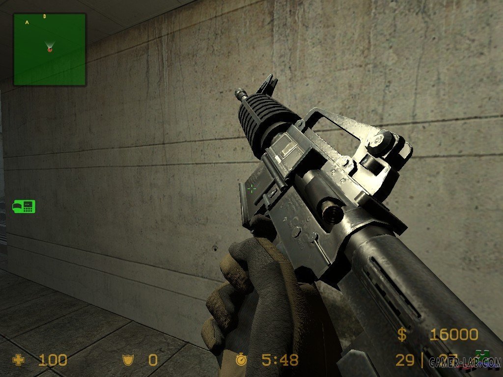 M4A1_Phong_Re-Origin - M4A1 - Counter-Strike: Source - Модели оружия - Склад SOURCE (HL2)