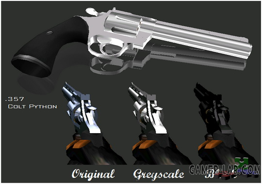 Colt Python Chrome (3 colors) - Кольт .357 - Half-Life - Модели оружия ...